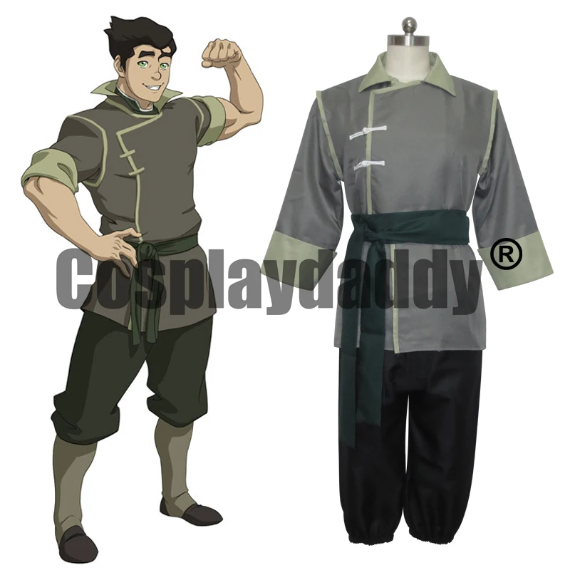Avatar: The Legend of Korra Earthbender Bolin Outfit Cosplay Costume ...