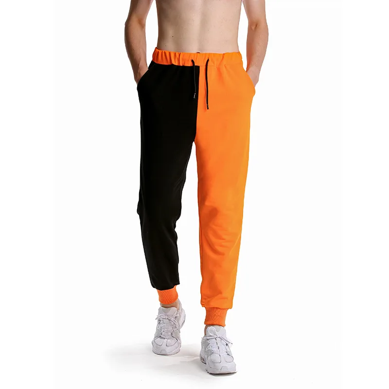 Mens Hit Color Jogger Sweatpants Slim Fit Workout Athletic Trousers ...