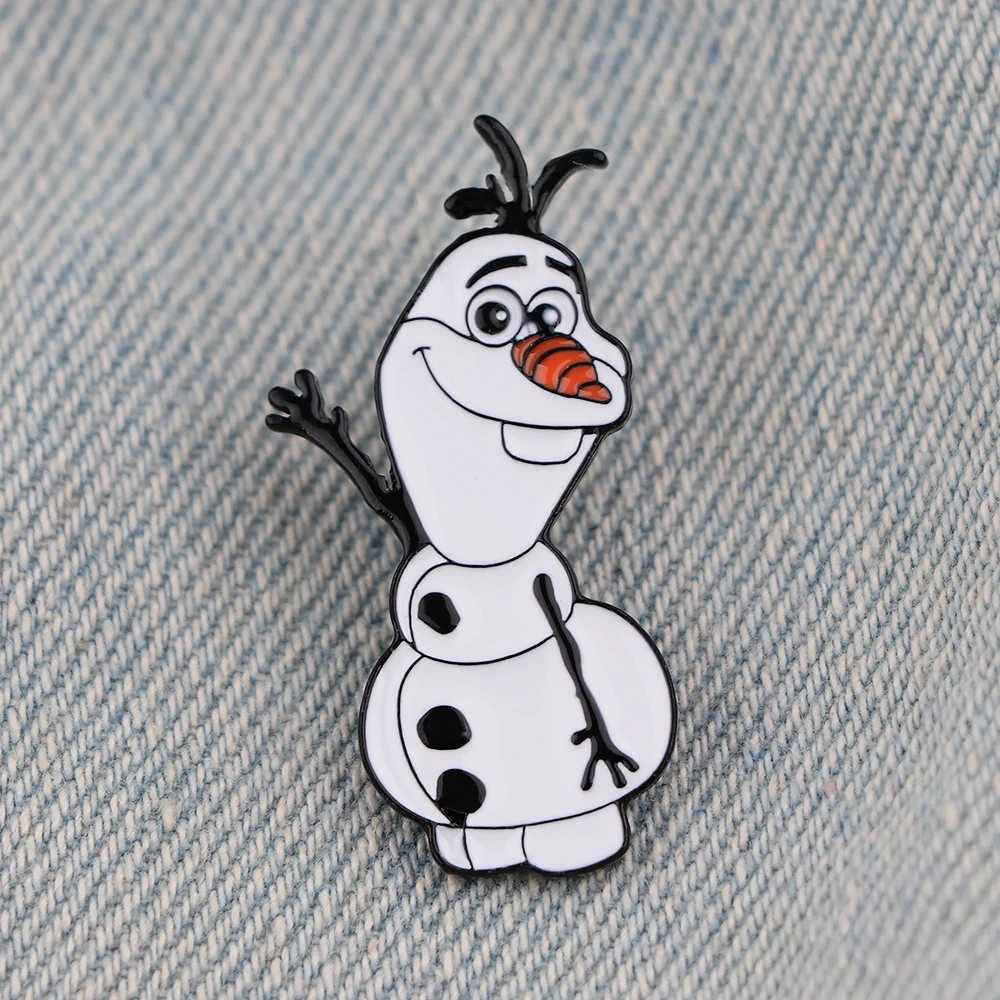 Yq260 Movie Frozen Snowman Olaf Pin Cartoon Badge Cute Brooch For Jeans ...