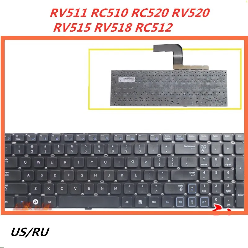 Teclado de diseño de ordenador portátil en inglés para Samsung RV511 ...