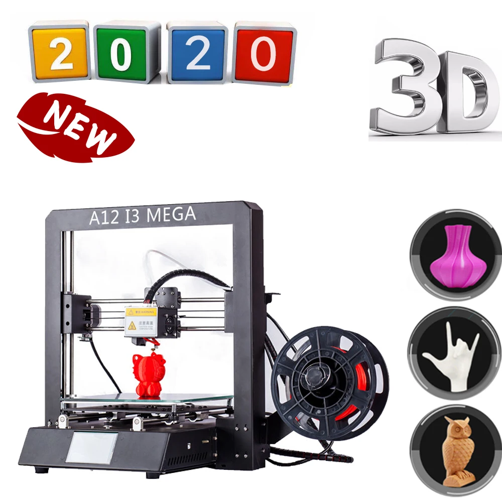 New A12 I3 Mega 3D Printer Power off Resume Printing Full Metal TFT ...