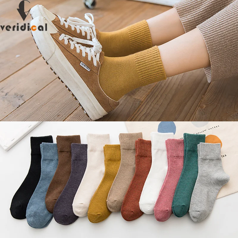 Cotton-Women-Short-Socks-Solid-Young-Casual-Fashion-soft-Elastic ...