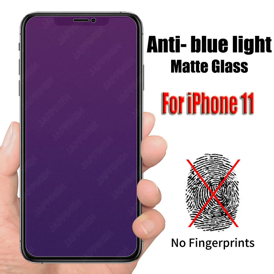 Anti Uv Purple Blue Light Fingerprint Matte Frosted Tempered Glass For ...