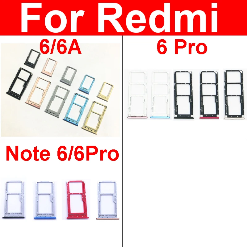 Sim-Card-Tray-Adapter-For-Xiaomi-Redmi-Note-6-6A-Pro-Sim-Card-Holder ...