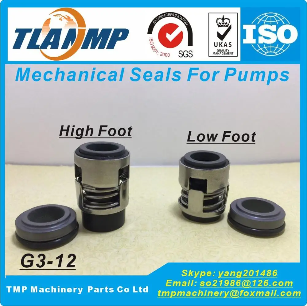 G3 12 , G03 12 ,CHI 12 (High/Low Foot) Rubber Bellow Mechanical Seal ...
