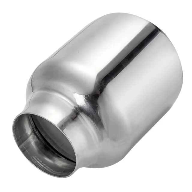 1/2 2.5 Inch Inlet 4 Inch Outlet Double-Wall Exhaust System Tip Muffler ...