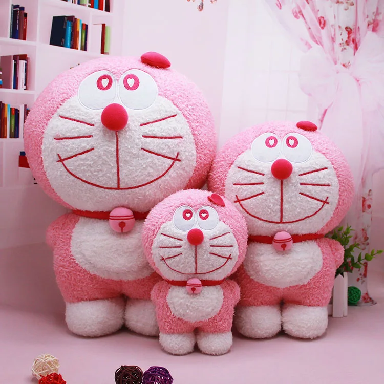 Anime Pink Doraemon Stuffed Toys For Kids - KawaiiMerch.com