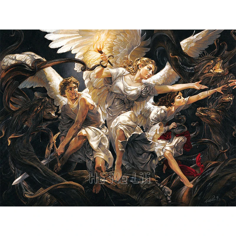Drawings Of Angels And Demons Fighting