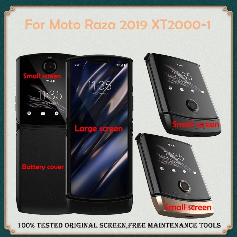 6.2 "original para motorola moto razr 2019 XT2000 1 display lcd + touch ...
