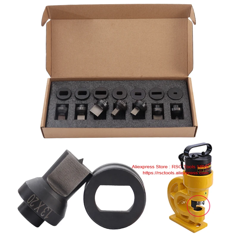 7Pcs-Hydraulic-Punch-Slotted-Hole-Die-Stainless-Steel-Punching-Machine-CH-60-Hydraulic-Punching ...