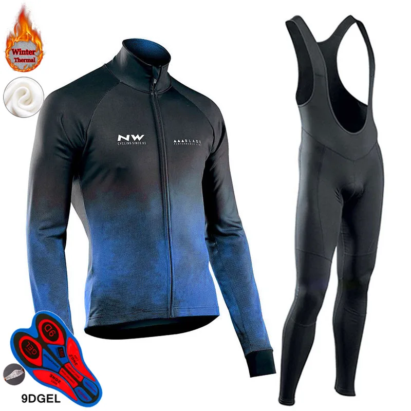 men NW Winter long Cycling Jersey sets thermal wool Cycling Clothing ...