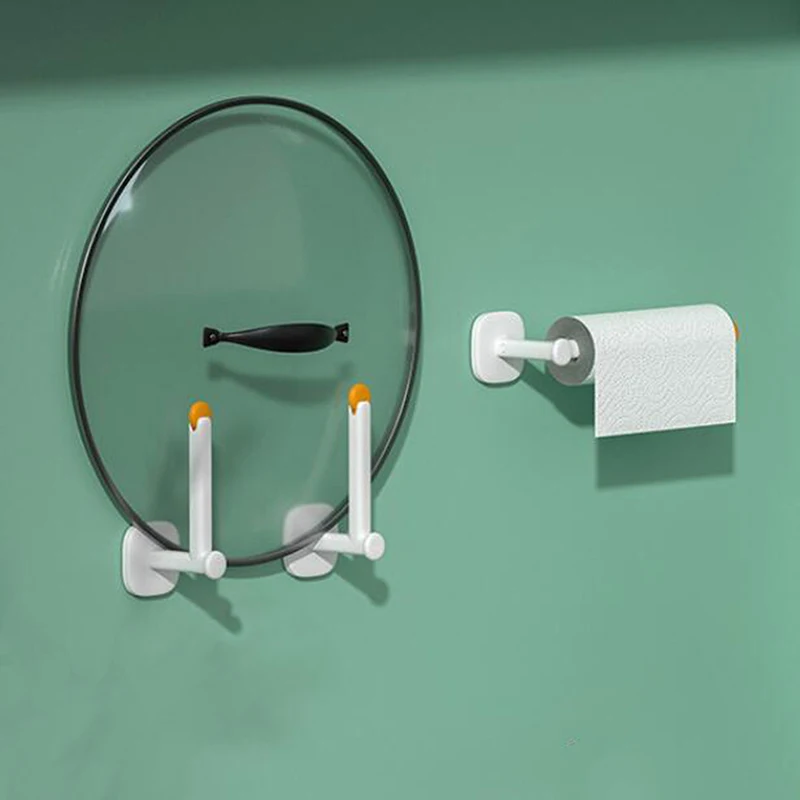 L Shaped Telescopic Hook Sticky Hooks Rotatable Wall Shelf Hanger ...