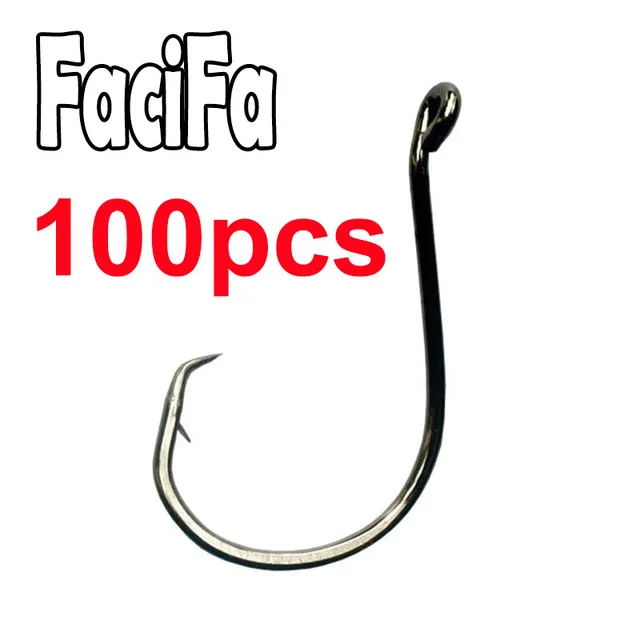 100 pcs High Carbon Steel Octopus Circle Hooks - Easy Fishing Tackle