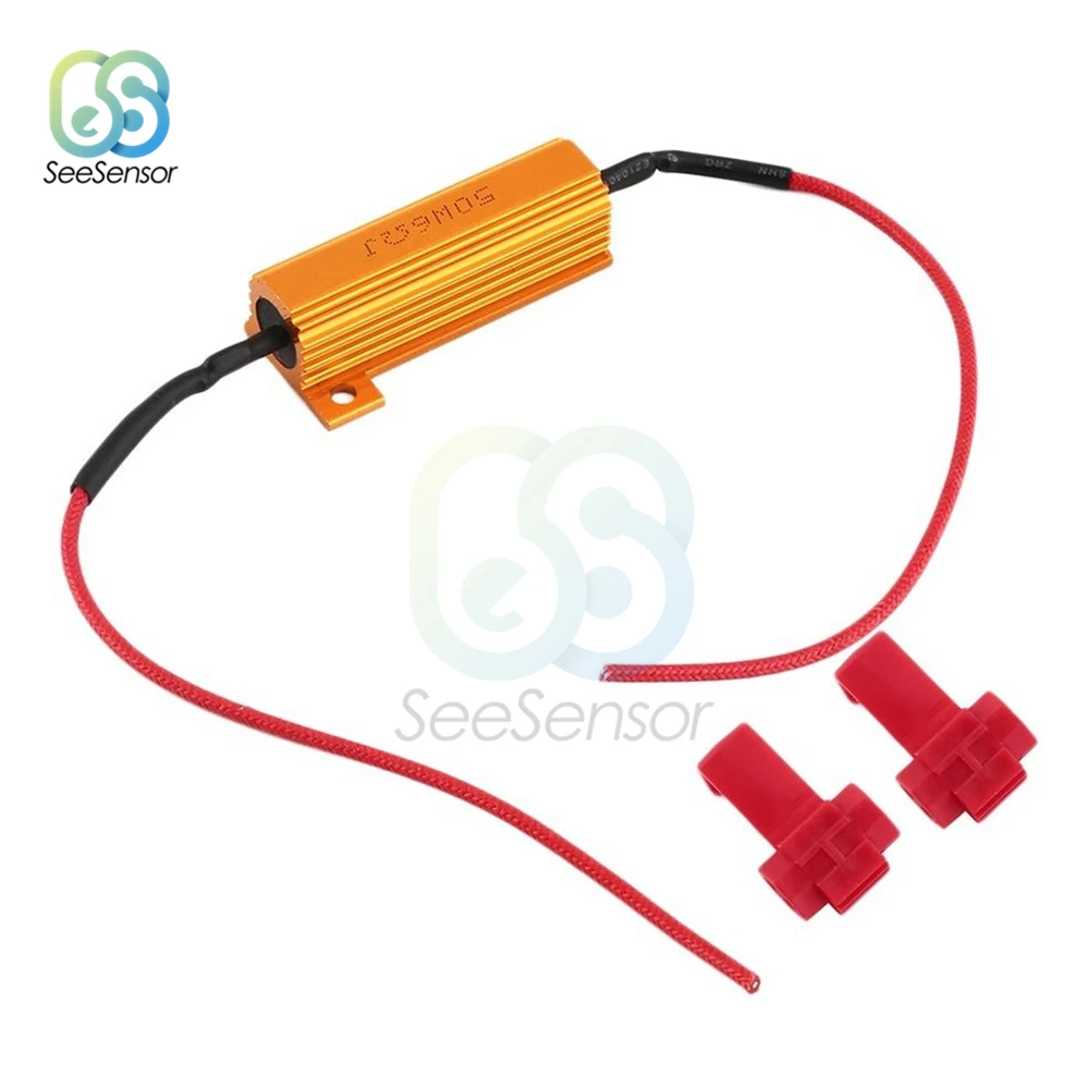 50W-6ohm-LED-Reverse-Brake-Turn-Signal-Light-Load-Resistor-Canbus-Anti ...