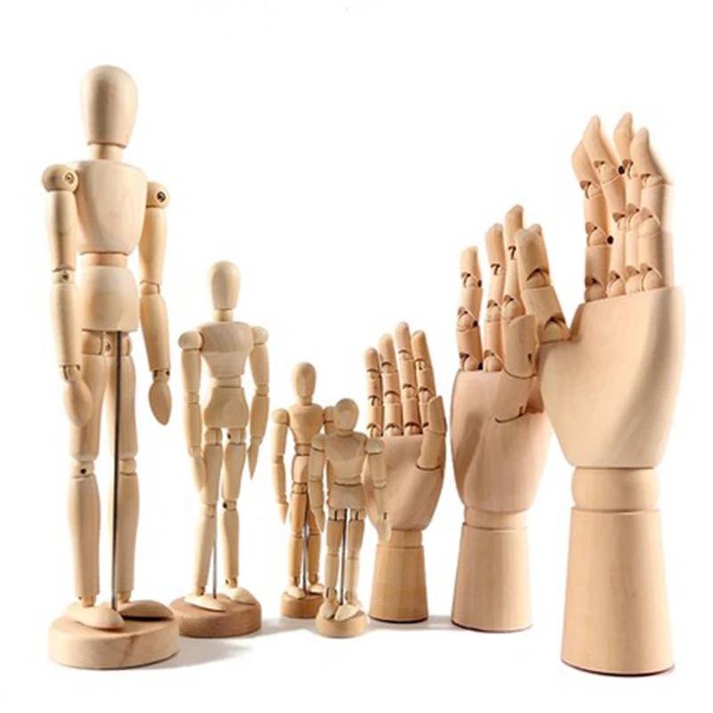 Wooden-Hands-Model-7-10-12-Inch-Male-Female-Child-Left-Right-Hand ...