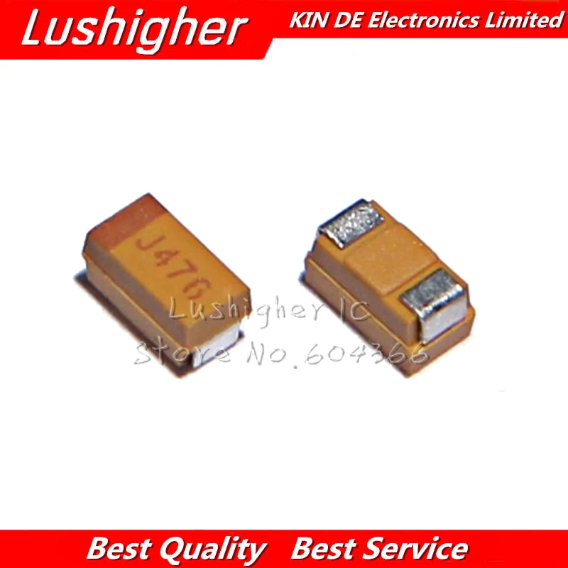 20pcs 3216 47 미크로포맷 16V 476C J476 SMD 탄탈 콘덴서|축전기| - AliExpress