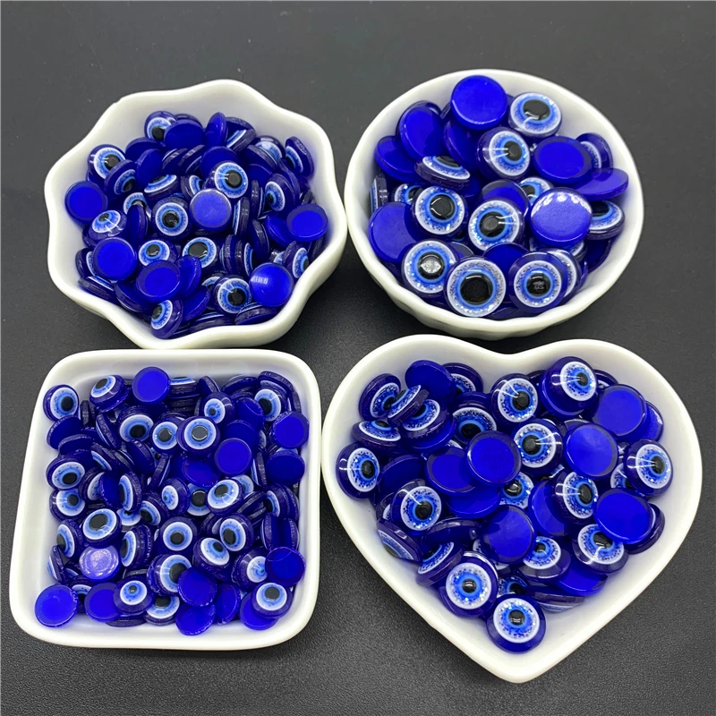 Evil Eye Beads Flat Back | Resin Flat Back Beads | Resin Evil Eye Bead ...