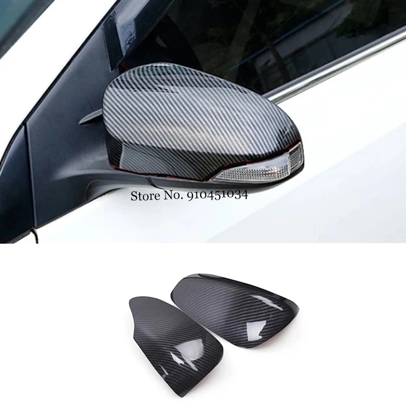 For-Toyota-Aqua-2014-to-2019-ABS-Carbon-fiber-Side-Door-Rear-View ...
