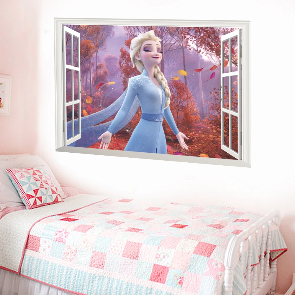Cartoon-diy-frozen-princess-Elsa-Anna-wall-stickers-girl-Children-room ...