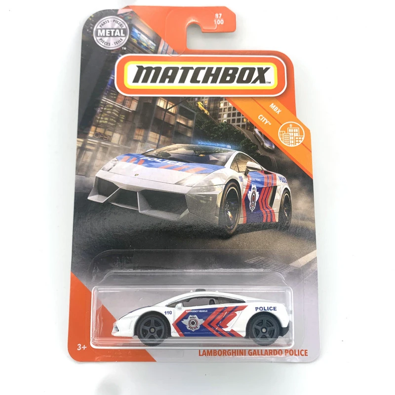 MATCHBOX 2021 METAL 69/100 Lamborghini Gallardo Police Car MB867 1:64 ...