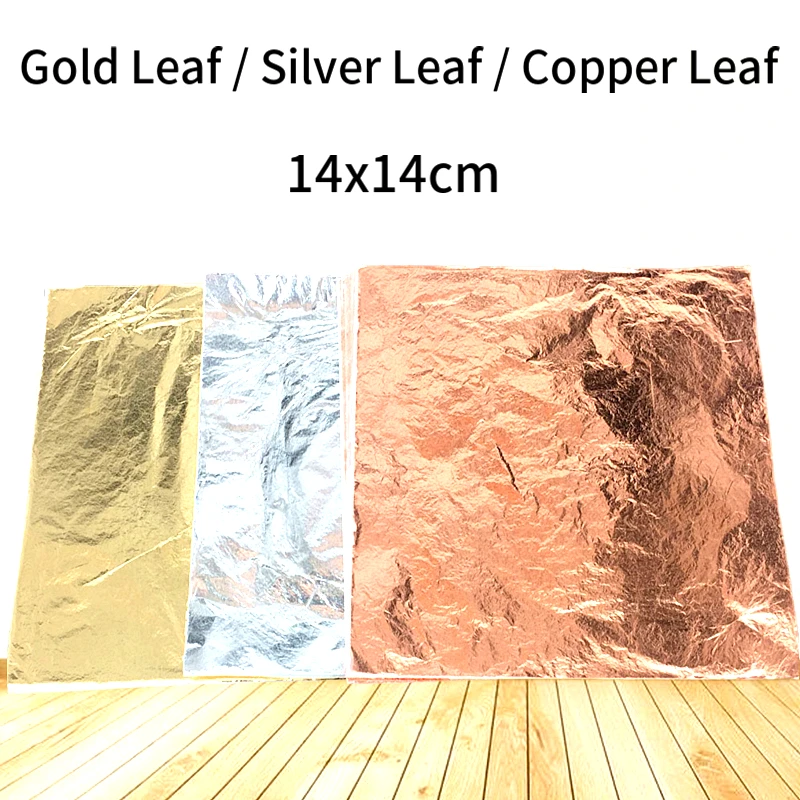 1000-sheets-Imitation-Gold-Leaf-Imitation-Silver-Leaf-14-14-cm-Gold ...