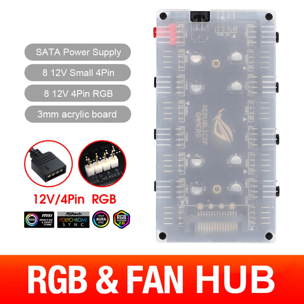 Rgb Controller Nearbeauty 5V 3PIN A RGB Fan For SATA Power Supply Light ...