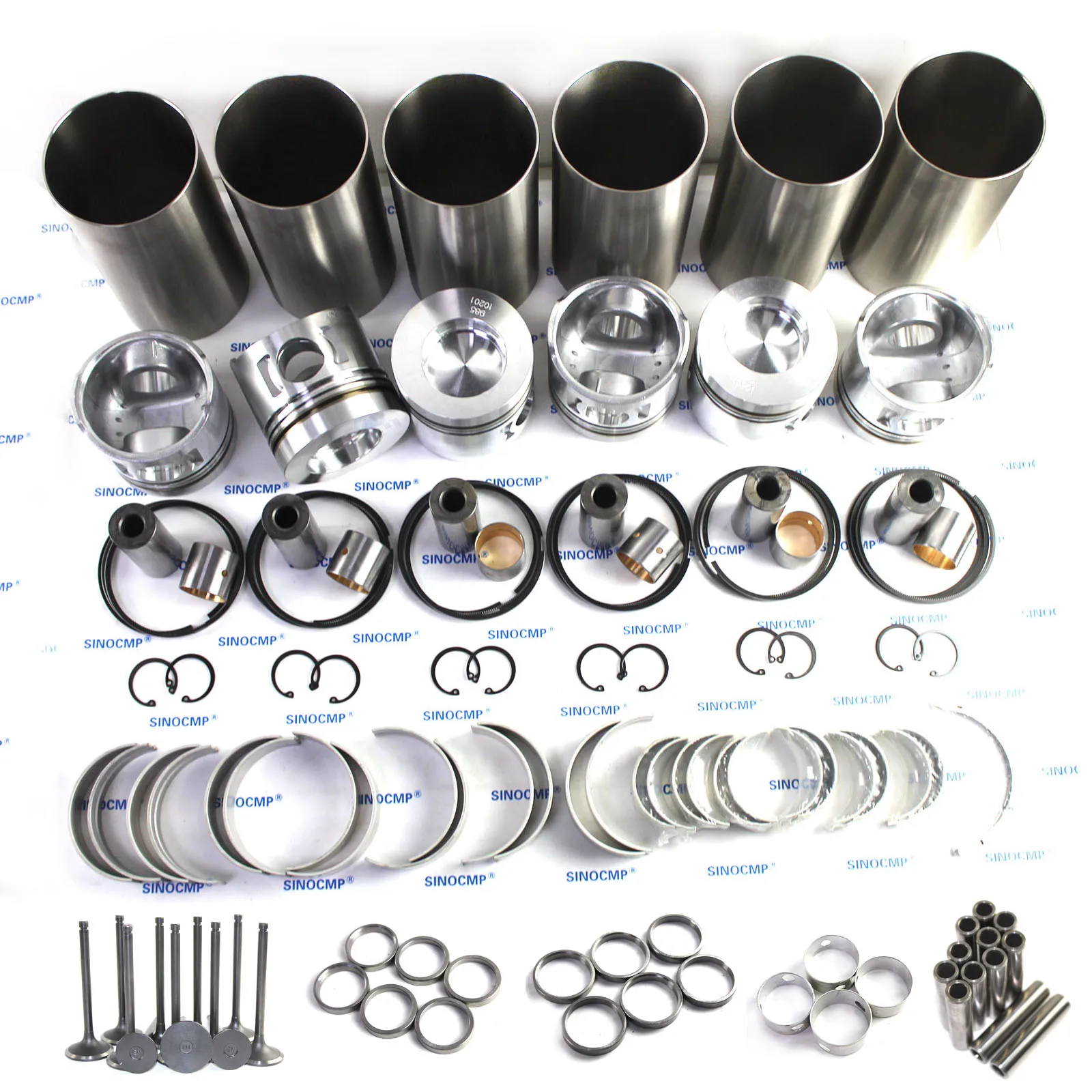6D16 6D16T Engine Overhaul Rebuild Kit For Mitsubishi Engine Hyundai ...