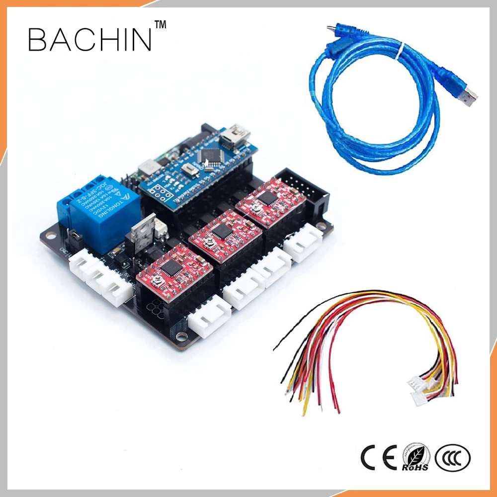 CNC GRBL 3 แกนควบคุมเลเซอร์ USB 12V DIY CNC เครื่องแกะสลักเลเซอร์ PCB ...
