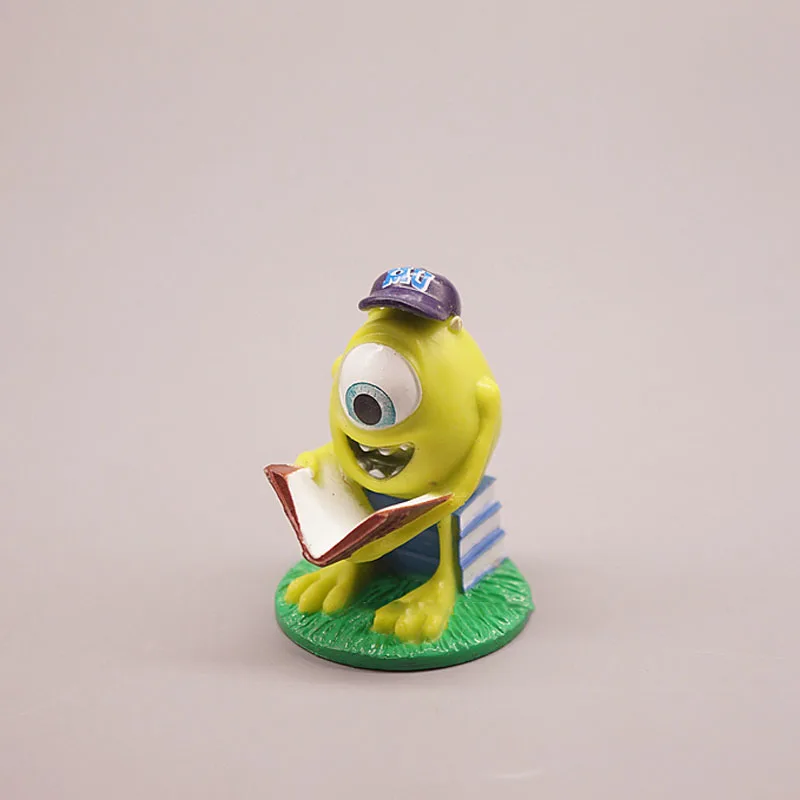 Disney Cartoon Figures Monster University Mike Wazowski Reading Books ...