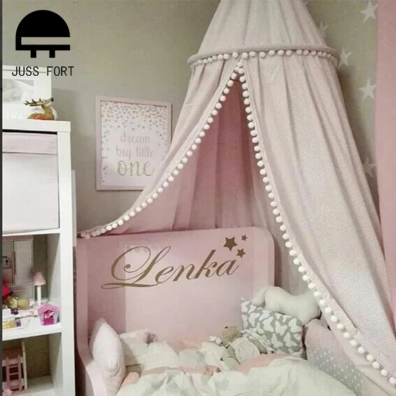 Cotton Baby Room Decoration Balls Mosquito Net Kids Bed Curtain Canopy ...