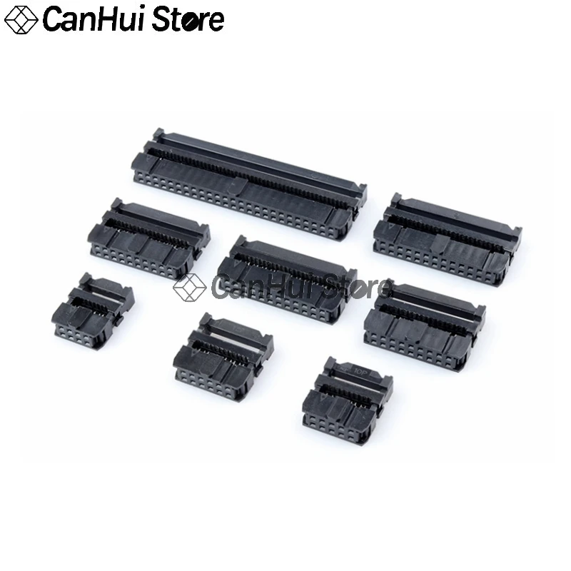 10PCS FC-6P FC-8P FC-10P FC-14P FC-16P FC-18/20/30/40/50/64 PIN IDC Socket Dual Row Pitch 2.54mm ...