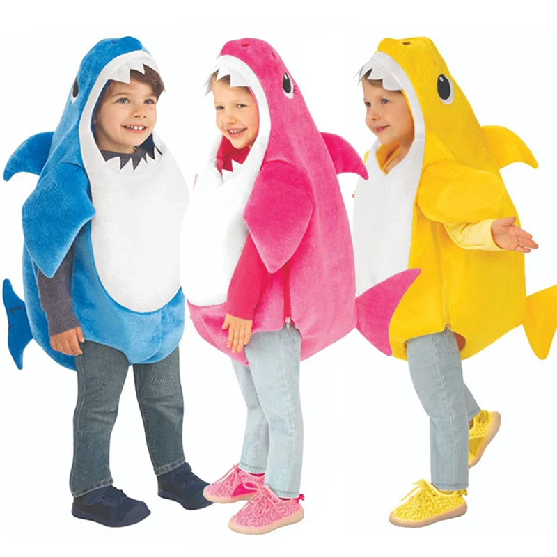Boys-Girls-Shark-Costume-Jumpsuit-for-Children-Dress-Up-Baby-Funny ...