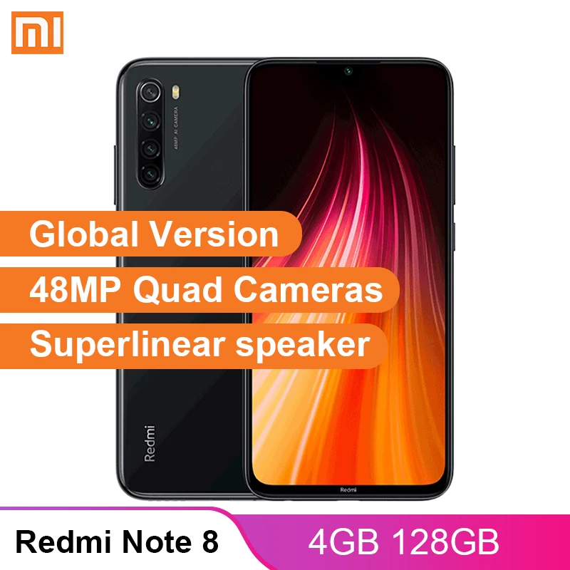 Смартфон Xiaomi Redmi Note 8 с глобальной версией, 4 Гб, 128 ГБ, 48мп ...