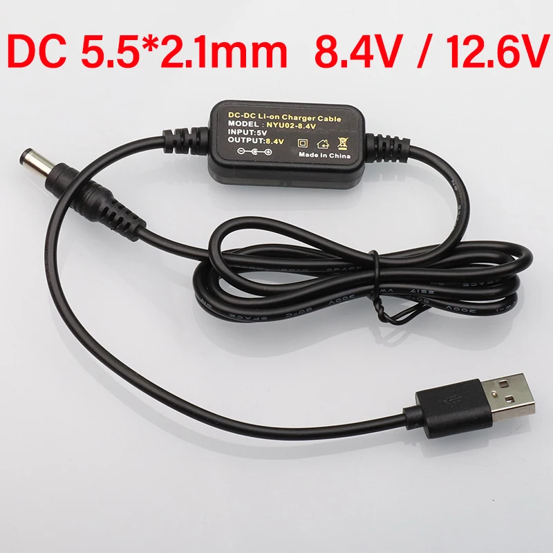 Usb Dc 5v To Dc 4.2/6.4/8.4/9/12.6v Charge Cable Usb Converter Adapter ...