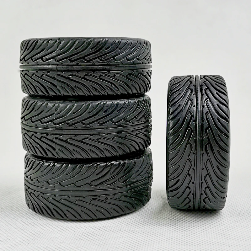 4pcs 1/10 Scale RC Car Hard Plastic Drift On Road TouringTires Tyres ...