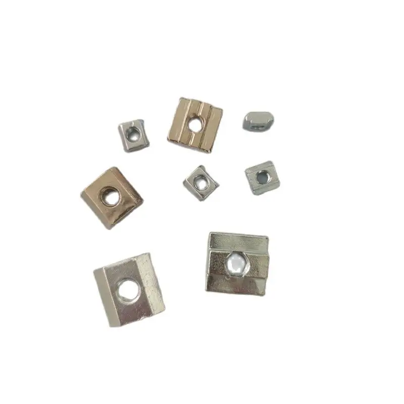 ECROU,M4-20 Series--Écrous carrés coulissants en aluminium, 20 pièces ...