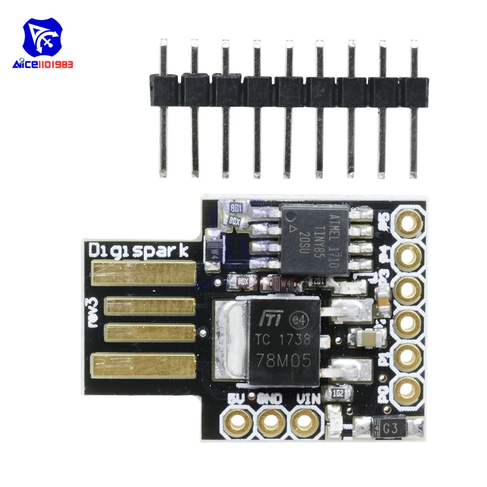 Diymore ATTINY85 Digispark Kickstarter Placa de desarrollo I2C SPI Attiny85 módulo I2C SPI Micro ...