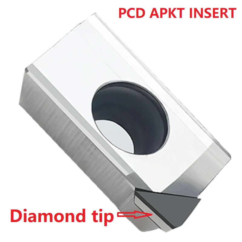 Apkt1604 diamond milling cutter insert APMT APKT 1135 PCD Aluminum alloy end mill Tool CNC ...