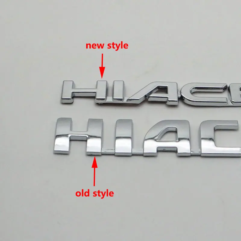 One Piece Car Stickers Logo Hiace Chrome Rear Tailgate Emblem Decal For ...