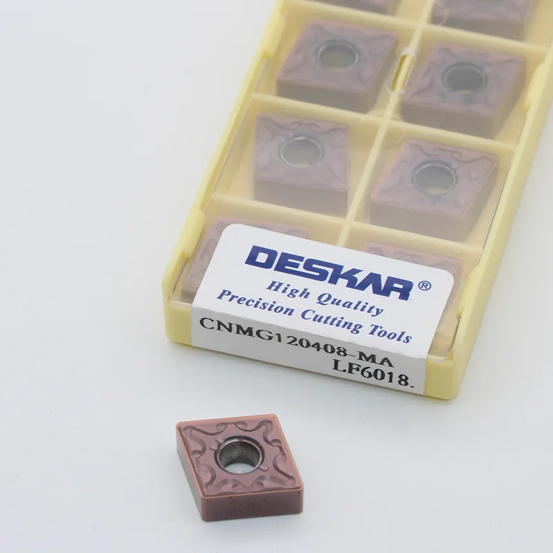 CNMG120404 MA MS HA HS LF6018 CNMG 120408 Carbide Inserts DESKAR Hard Alloy Lathe Turning Tool ...