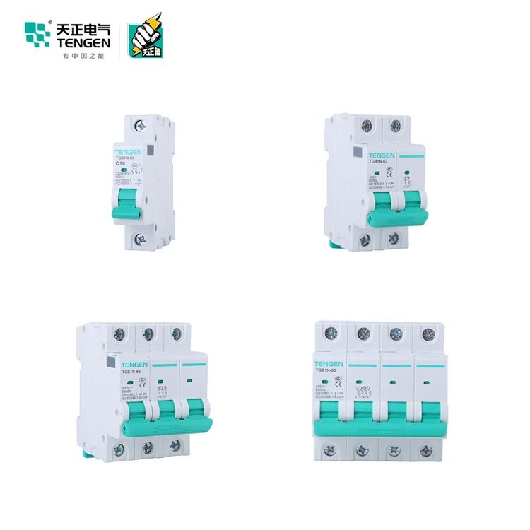 Tengen Brand C63 Electric Circuit Breaker Tgb1n-63 Circuit Breaker 3p Mcb 230v Mini Inverter ...