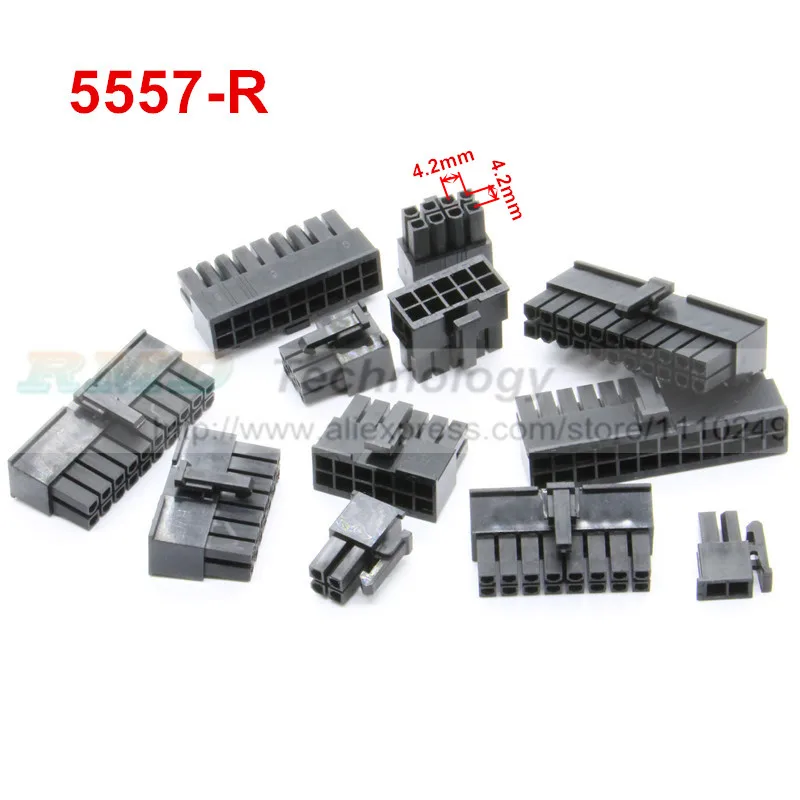 10pcs-lot-5557-R-5557-4-2-mm-Black-Automotive-wiring-harness-connector ...