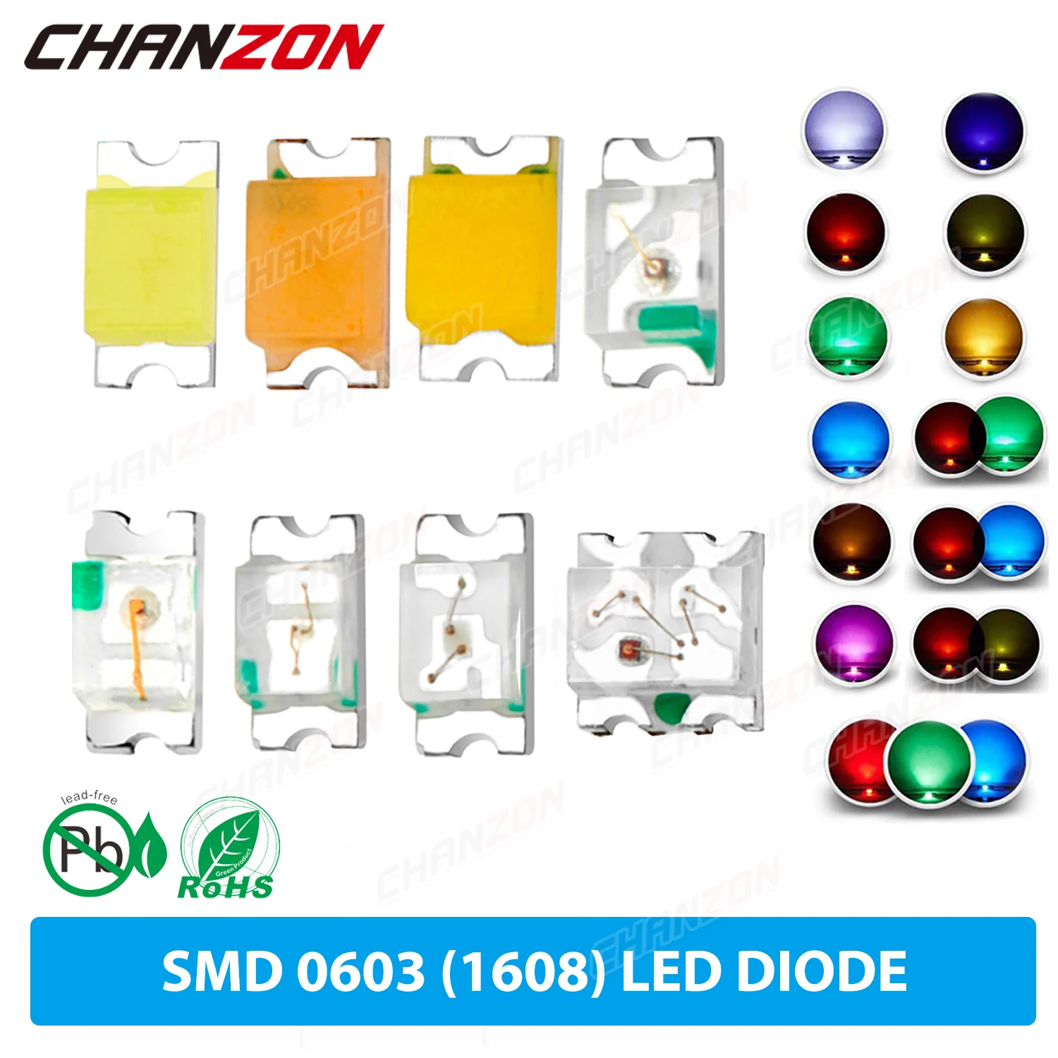 SMD-LED-Emitting-Diode-Chip-Multicolor-Quente-Branco-Vermelho-Verde ...