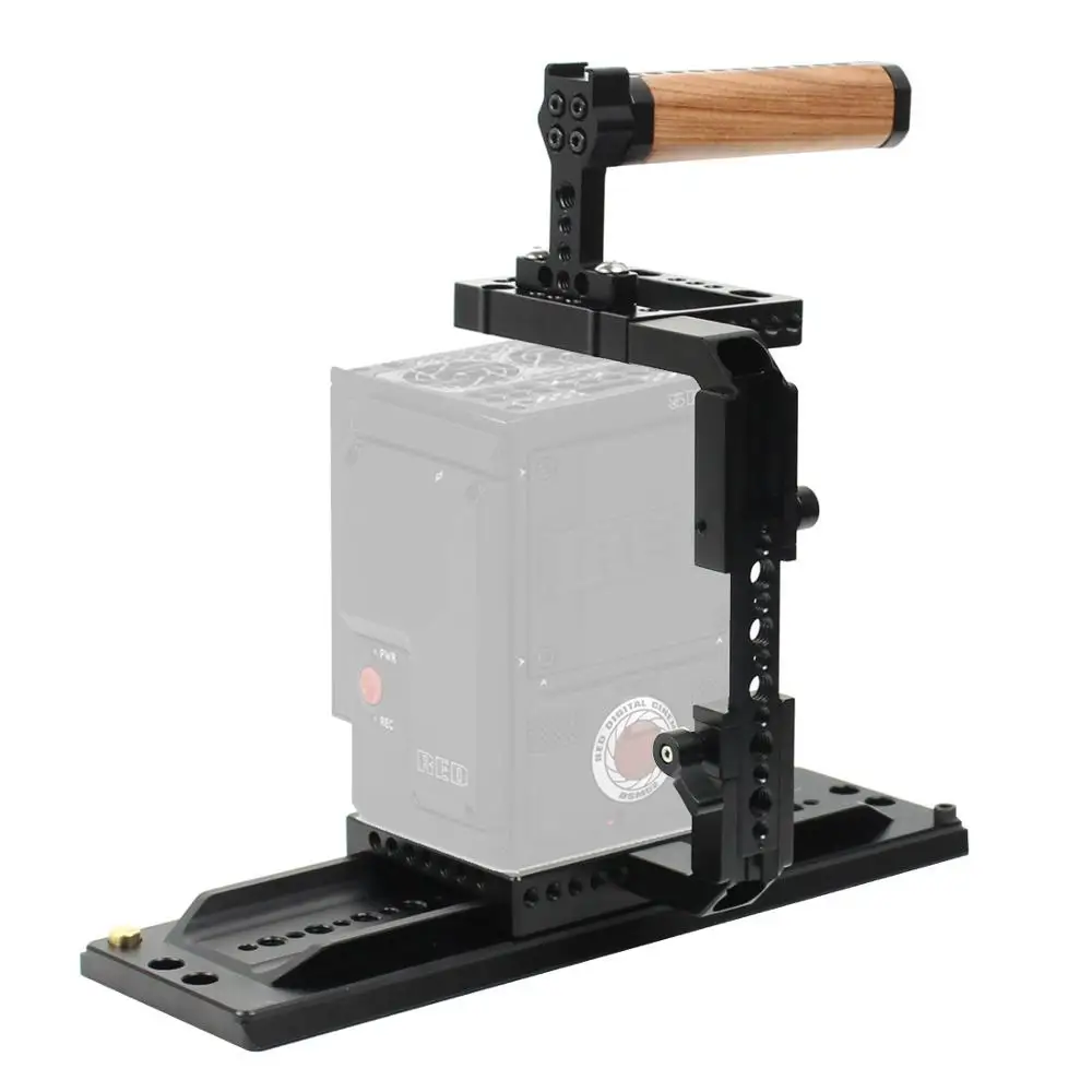 Quick Release Half Cage Rig Kit 12" inch Rail Base Plate Wooden Top ...