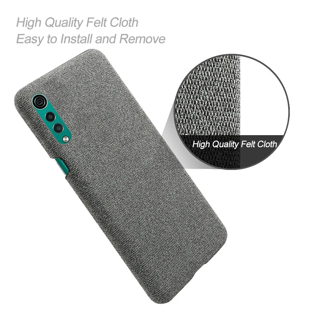 Anti-slip Ultra Thin Fabric Cloth Case For LG Velvet 5G Phone Cover For ...