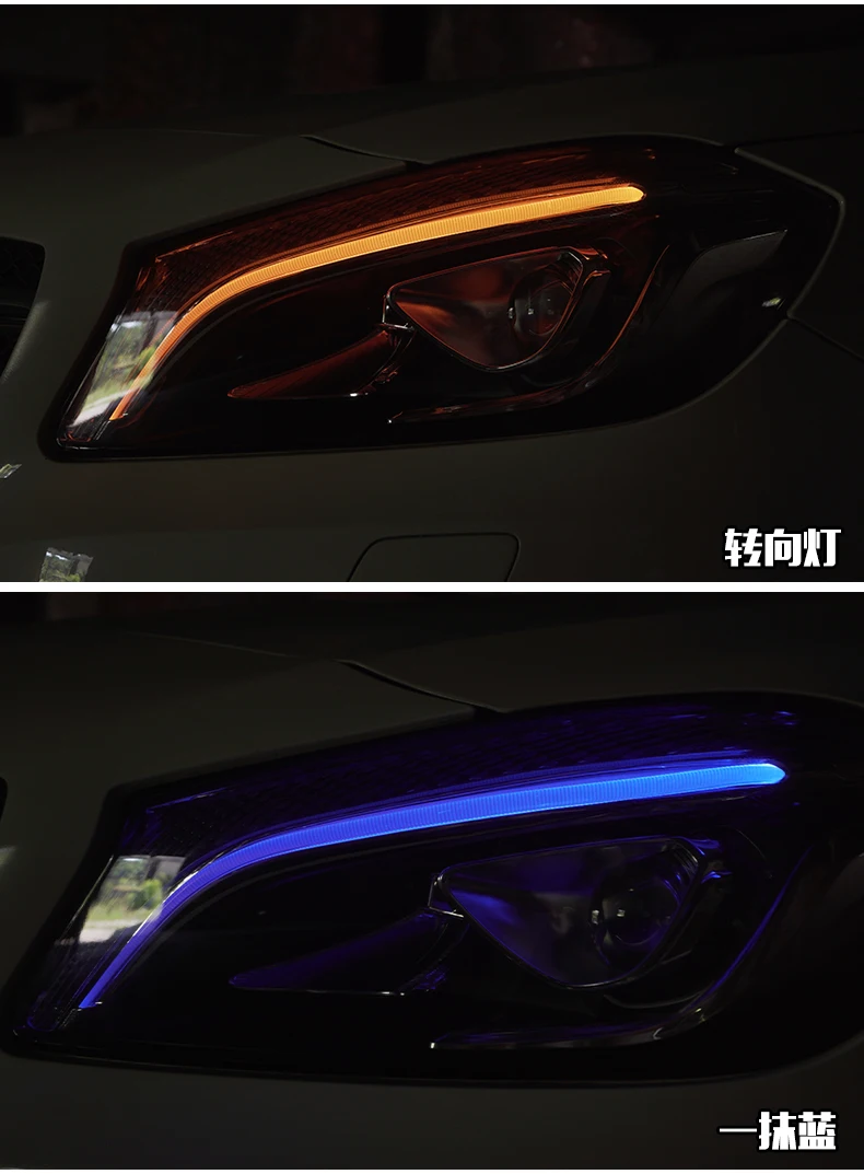 Car Styling Head lamp light for W176 Headlights 2013-2018 A200 LED ...