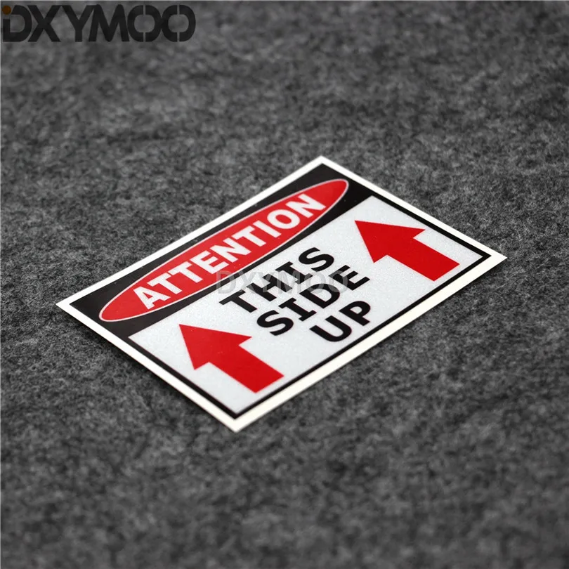 1pcs Warning Caution This Side Up Sticker Car Styling Attention Vehicle ...