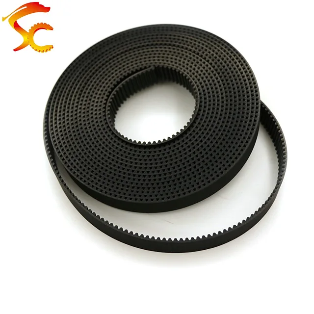 High Quality 10meters HTD 3M belt width 10mm/15mm PU open belt 3M timing belt black Polyurethane ...