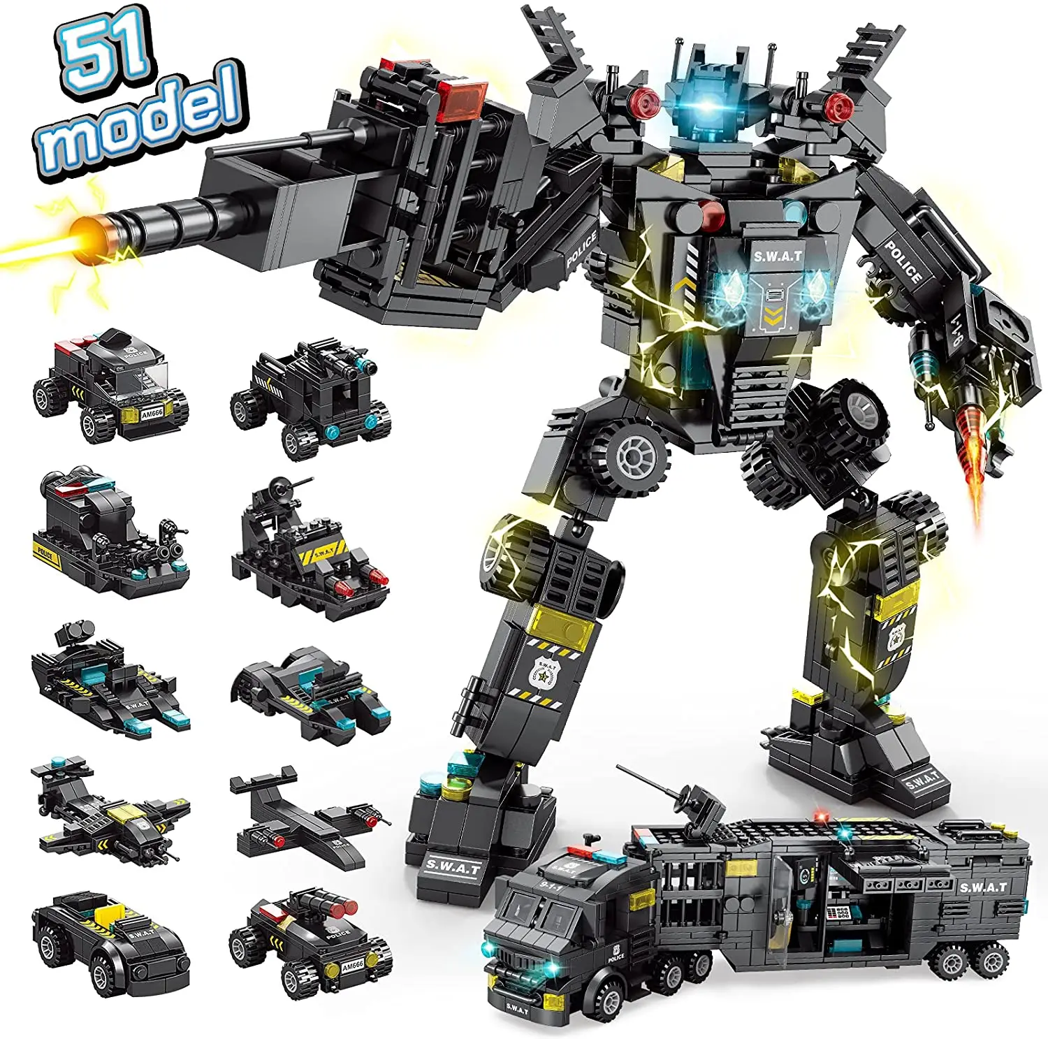 51-in-1 Robot Building Kit Stem Building Toys Erector Set Engineering ...