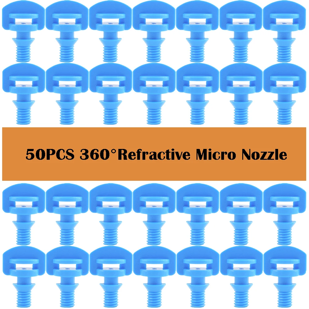50Pcs 360°Refractive Micro Nozzles Atomization Reflection Sprinklers Garden Agriculture Fruit ...